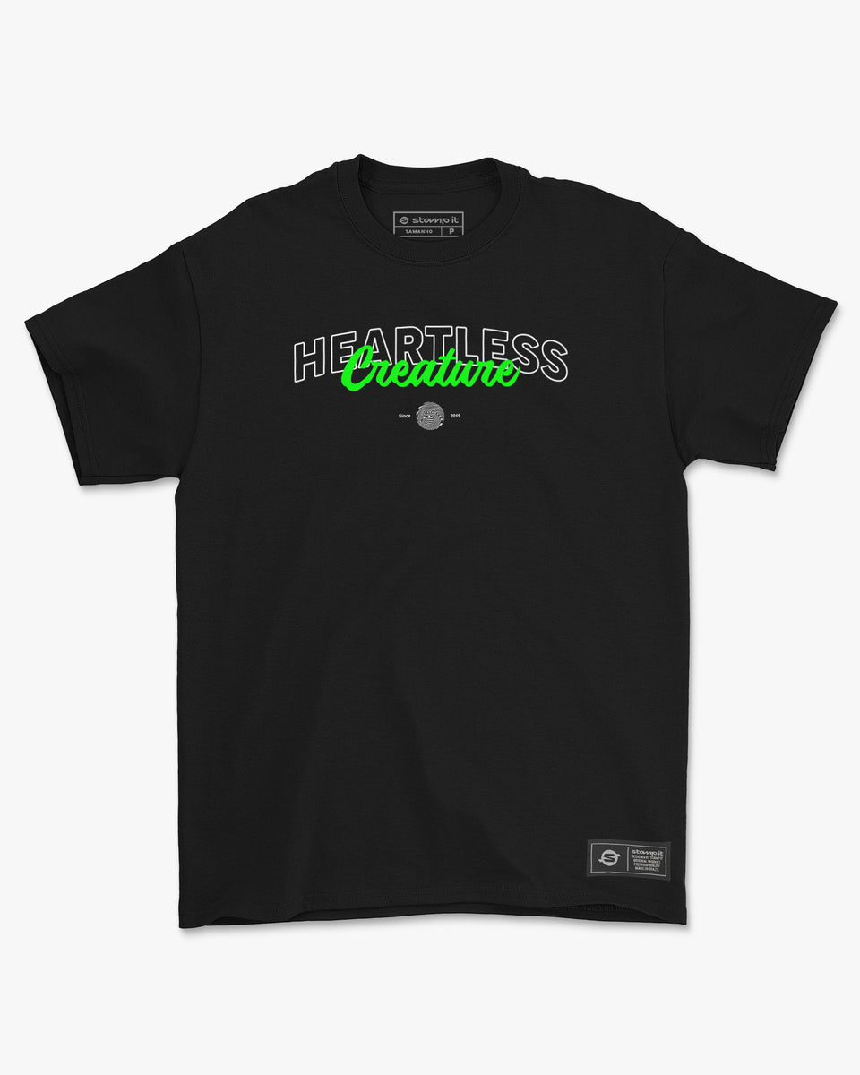 Camiseta de Algodão Heartless Creature – Stamp It